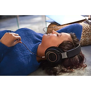 Philips Over Ear Open Back Stereo Headphones Wired with Detachable Audio Jack, Studio Monitor Headphones for Recording Podcast DJ Music Piano Guitar (SHP9600)