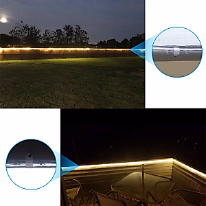 LOKMAN 50 Pack 1/4 Inch Rope Light P-Style Mounting Clips with Compatible Stainless Steel Pan Head Phillips Screws