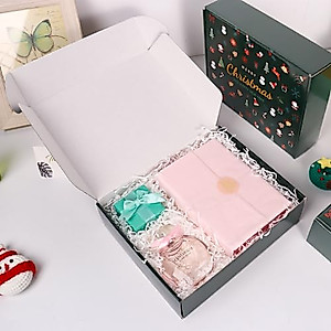 Christmas Shipping Boxes Medium, 10x8x2.8" 30 Pack Merry Christmas Cardboard Boxes, Gift Small Boxes for Shipping Mailing Small Business