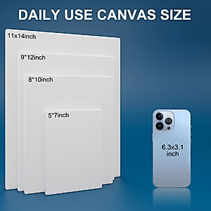 Artkey Canvases for Painting - 8 x 10 Inch, 10 Pack Canvases - 10 oz Triple Primed, Acid-Free, 100% Cotton Blank Canvas - Art Canvases for Oil Paint Acrylics