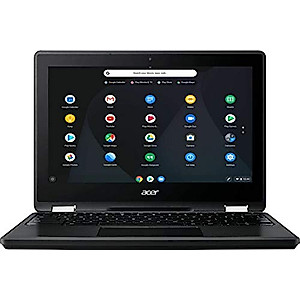 Acer Spin 11 2-in-1 Convertible 11.6" HD Touchscreen WLED-Backlit Chromebook, Intel Celeron N3350 Processor, 4GB Memory, 32GB eMMC, Bluetooth, WiFi, Webcam, Google Chrome OS, Obsidian Black