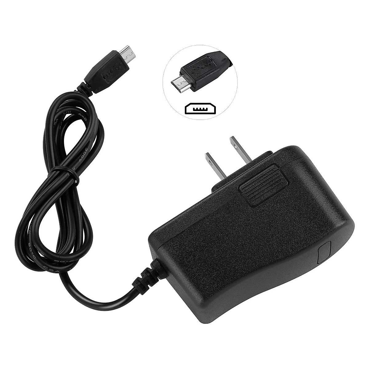 Bawofu 5V 2A Micro USB Power Supply Wall Charger AC/DC Adapter Universal Power Adapter