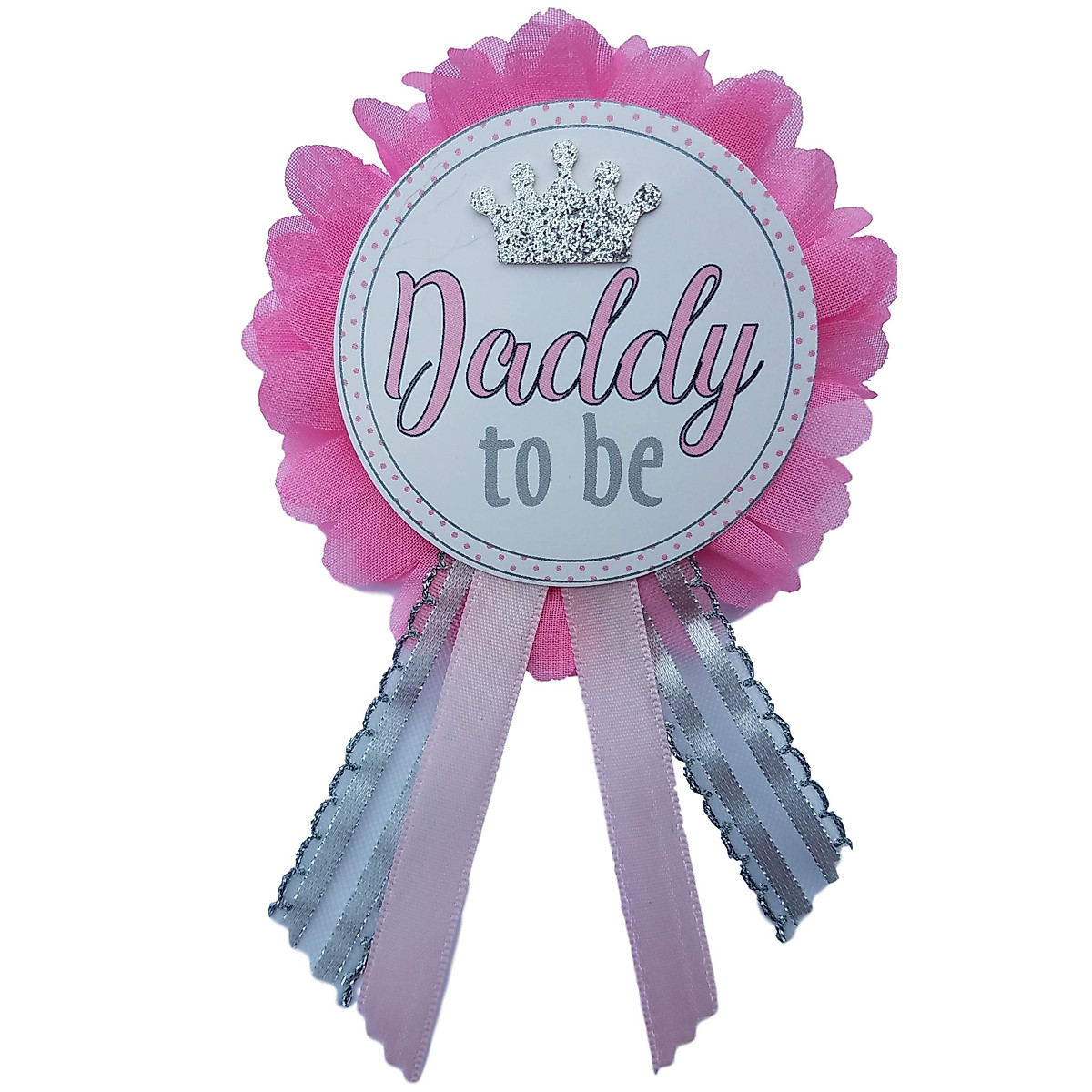 Princess-Themed Baby Shower Pins for Mommy & Daddy to Be – Elegant "Mommy-to-Be" & "Daddy-to-Be" Badges – Perfect for Girls' Baby Showers