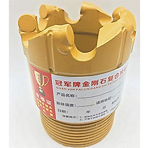 LANTAO Coreless Drill Bit Well Drilling PDC Drag Bit for Mining Drilling Bit Geological Exploration Coal Mining (diametor 75mm)