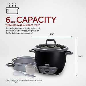 6-Cup Pot Style Rice Cooker and Food Steamer (Renewed)