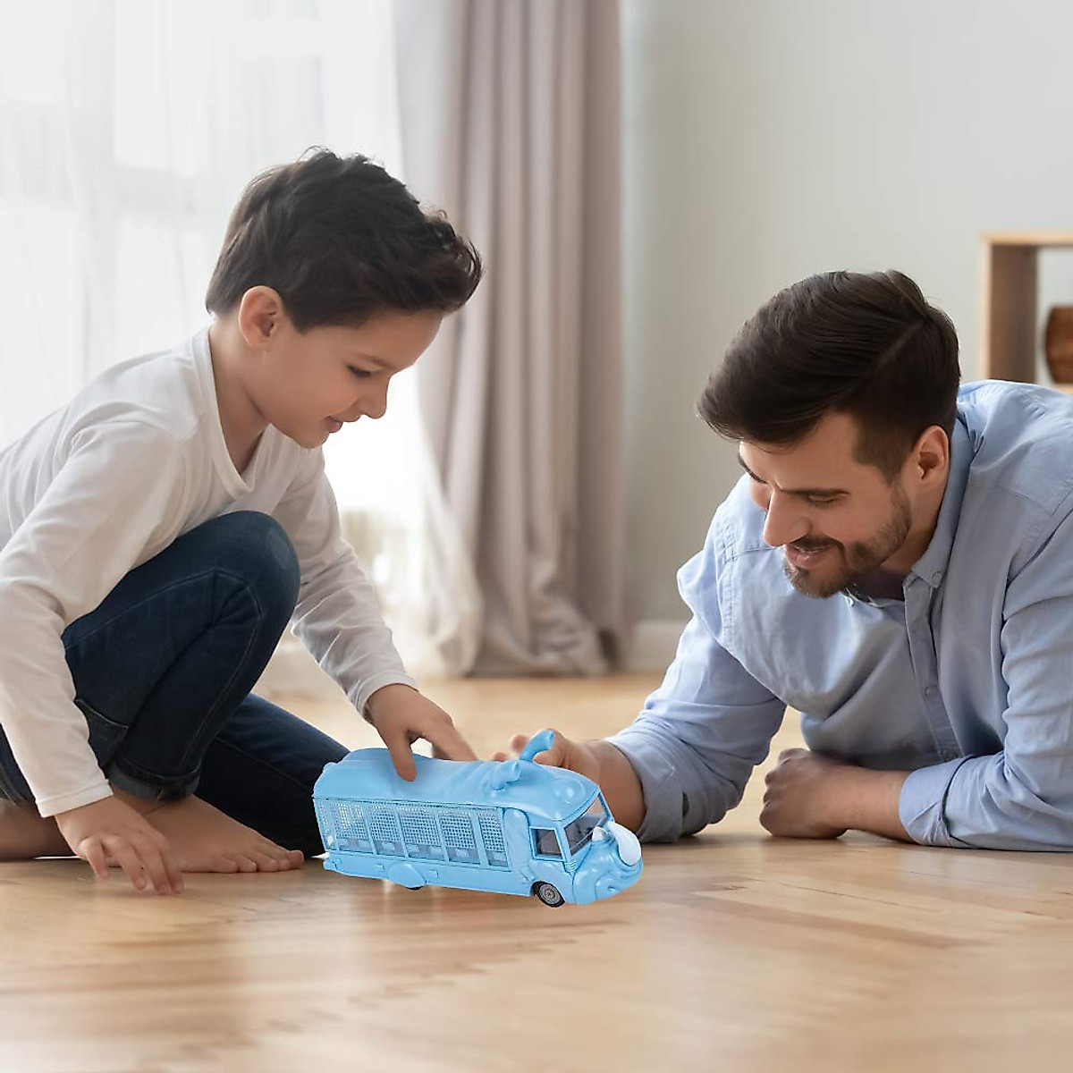 ArtCreativity Pull Back Rhino Safari Animal Bus for Kids, 7 Inch Rhino Design Bus with Pullback Mechanism, Durable Plastic Material, Safari Party Decorations, Best Birthday Gift for Boys & Girls