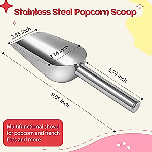 Essenya 101 PCS Popcorn Bags with Popcorn Scoop, 1 oz Small Pop Corn Bags Popcorn Bags Individual Servings for Popcorn Machine Supplies Party Movie Night Theater (Simple, 101 PCS)