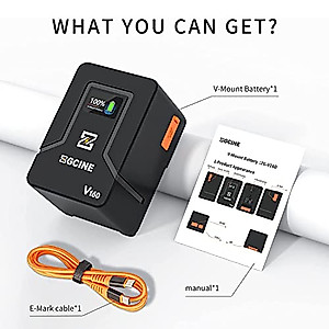 ZGCINE V160 V-Mount Battery 142Wh 14.8V 9600mAh with Dual D-TAP/USB-C Ports for Video Camera Camcorder Broadcast,V-Lock Battery Compatible with BMPCC 4K 6K Pro/ZCAM/Canon EOS R5C/Sony FX3