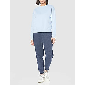 Amazon Essentials Women's French Terry Fleece Jogger Sweatpant (Available in Plus Size), Navy Heather, Small