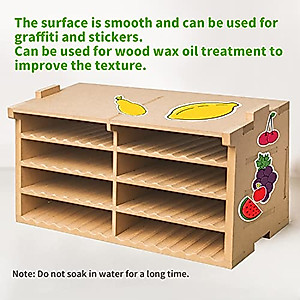 Bucasso Model Tool Storage Rack, MDF Material, Wooden Paint Organizer, Paint Rack, Tool Storage, Brush Storage, Dedicated Paint Rack, Craft Supplies Storage, Brush/Tool Holder,GK4