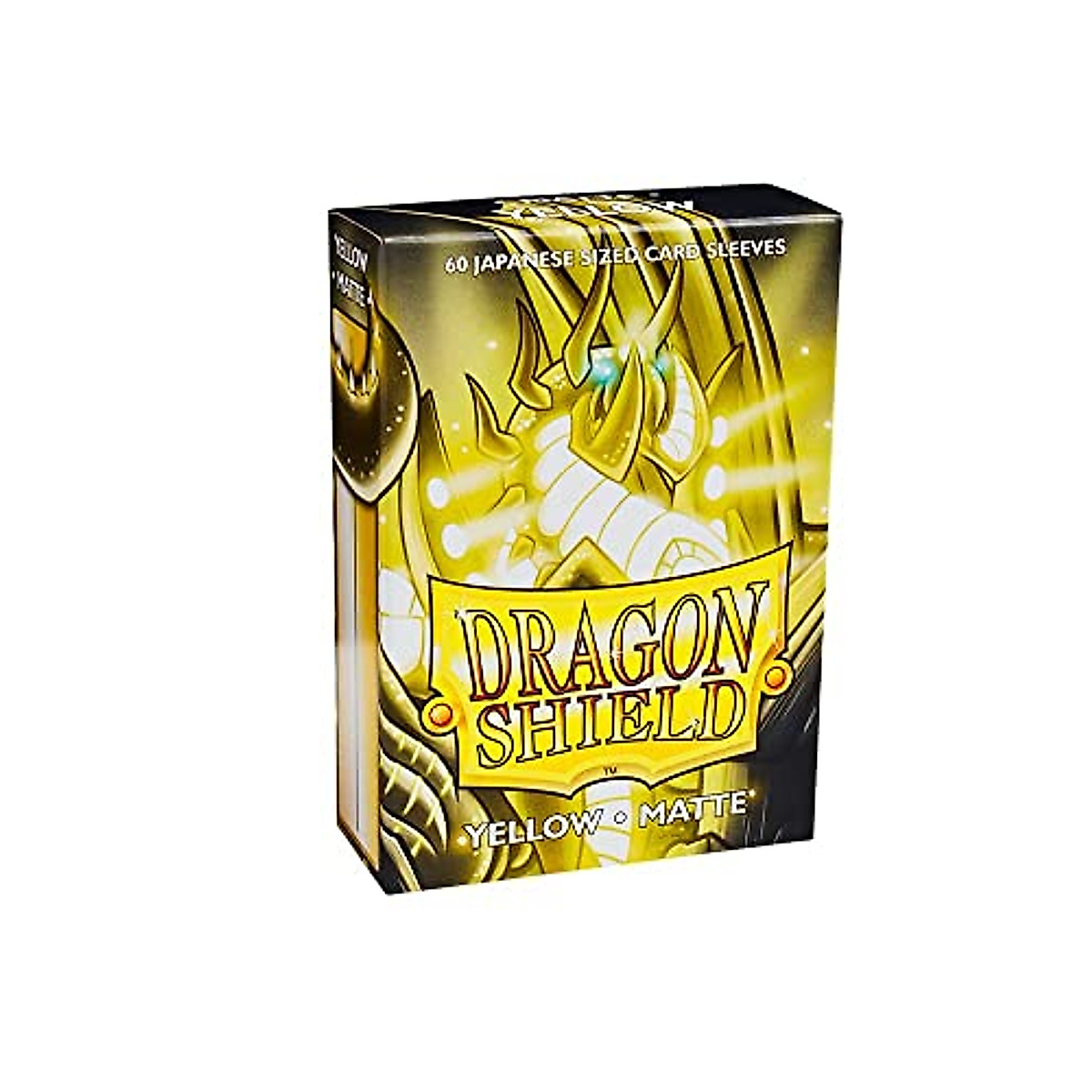 Arcane Tinman Dragon Shield Japanese Size Sleeves – Matte Yellow 60CT - Card Sleeves Smooth & Tough - Compatible with Pokemon, Yugioh, & More– TCG, OCG,ART11114