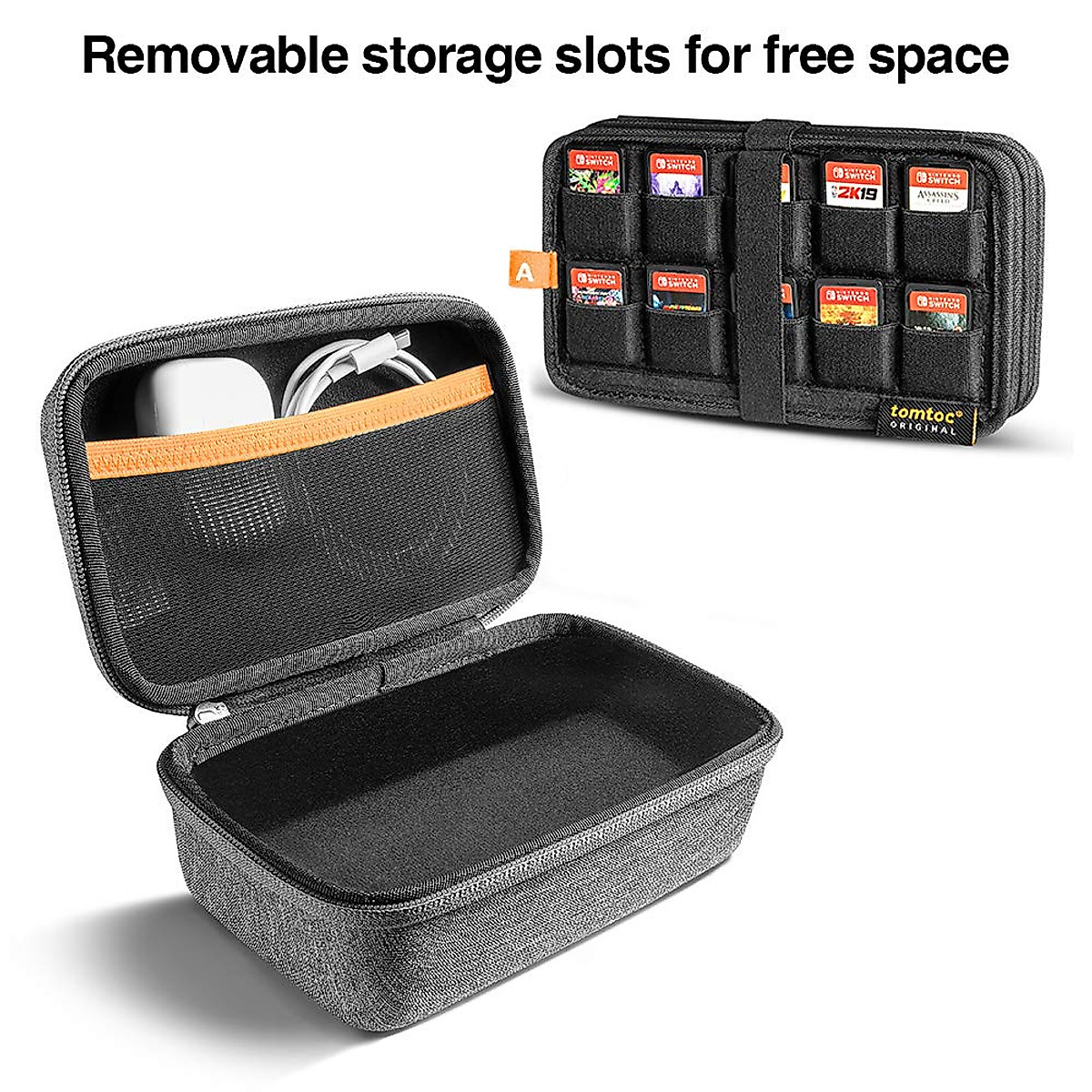 tomtoc 100 Cartridge Game Holder for Nintendo Switch, Sony Ps Vita Games and SD Memory Cards, Nintendo Switch Game Card Case