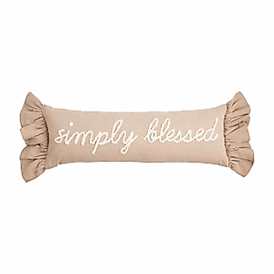 Mud Pie Ruffle Edge Pillow, Brown