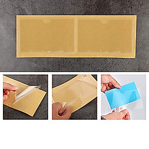 Gydandir 32 Pack Self-Adhesive Index Card Pockets Top Open Crystal Clear Plastic Card Holder Suitable for Organizing and Protecting 3x5 Inches Index Cards, Business Cards, Photo, Label and Planner