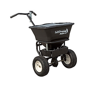 SaltDogg WB155BG Professional 100 lb Capacity Walk Behind Broadcast Salt Spreader, Steel Frame