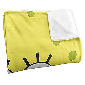 Spongebob Blanket, 50"x60" Spongebob Goofy Smile Face Silky Touch Super Soft Throw Blanket