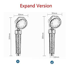 Nosame® Led Shower Head, Filter Filtration High Pressure Water Saving 7 Colors Automatically No Batteries Needed Spray Handheld Showerheads 1.6 GPM for Dry Skin & Hair