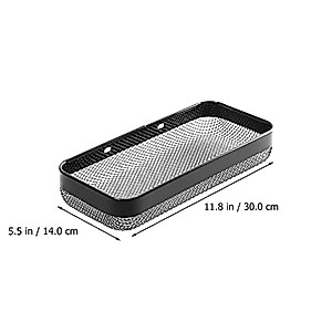 DOITOOL Cabinet Shelf Shower Caddy Basket Shelf Punch Free Bathroom Wall Storage Rack Bathroom Organizer Floating Shelf Brush Sponge Holder Rack Kitchen Draining Basket Black Metal Shelf