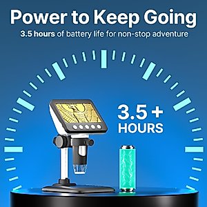 Digital Microscope, 4.3" LCD USB Coin Microscope, 1000X 1080P Error Coin Magnifier with 8 Adjustable LED Lights, PC View, Compatible with Windows for Adults Kids