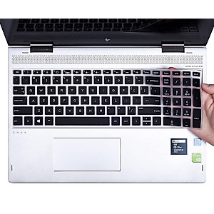 Keyboard Cover for HP Laptop 15.6" 15-dw 15-dy 15-ef 15-cc/cs 15t-dw400 15-dy5033dx 15-dy5073dx 15-dy5399nr dy5599nr 15-dy2703dx dy2702dx 15-ef2099nr 15-dw1083wm, HP Spectre x360 15-ch011dx Skin,Black