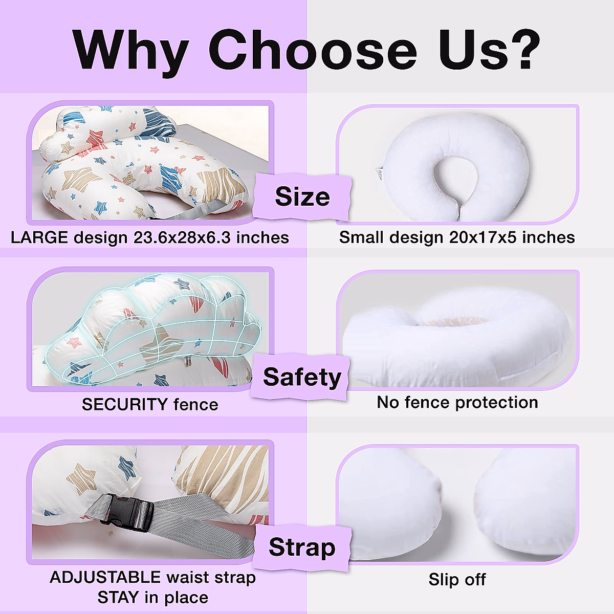 PILLANI Nursing Pillow for Breastfeeding & Bottle Feeding, Original Breast Feeding Pillow for Mom & Baby Support, Removable Cotton Cover, Adjustable Waist Strap, Baby Girl Boy Essentials Must Haves