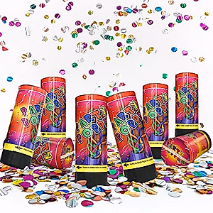 8 PCS Confetti Poppers Cannons for Wedding Birthday Graduation Baby Shower Fun Party Supplies Decorations and Favors