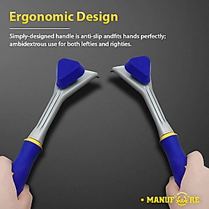 MANUFORE Paint Scraper with 2.5 Inch Double-edged Tungsten Steel Carbide Scraper for removing paint, glue, grout