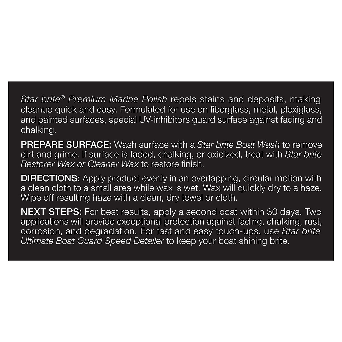 Star Brite Premium Marine Polish w/PTEF 32oz Fiberglass Metal Paint 85732
