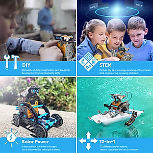 Bundle - 2 items: Sillbird STEM 12-in-1 Education Solar Robot Toys -190 Pieces DIY Building Science Experiment Kit for Kids Aged 8-10 and Older