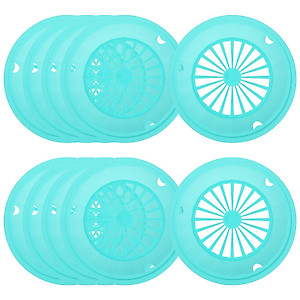DOITOOL Grill Pan 10Pcs Paper Plate Holder Plastic Dinner Plates Reusable Barbecue Trays