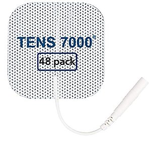 TENS 7000 Official TENS Unit Replacement Pads - 48 Pack, Premium Quality OTC TENS Unit Pads, 2" X 2" - Compatible with Most TENS Machines, Replacement Electrodes Value Pack