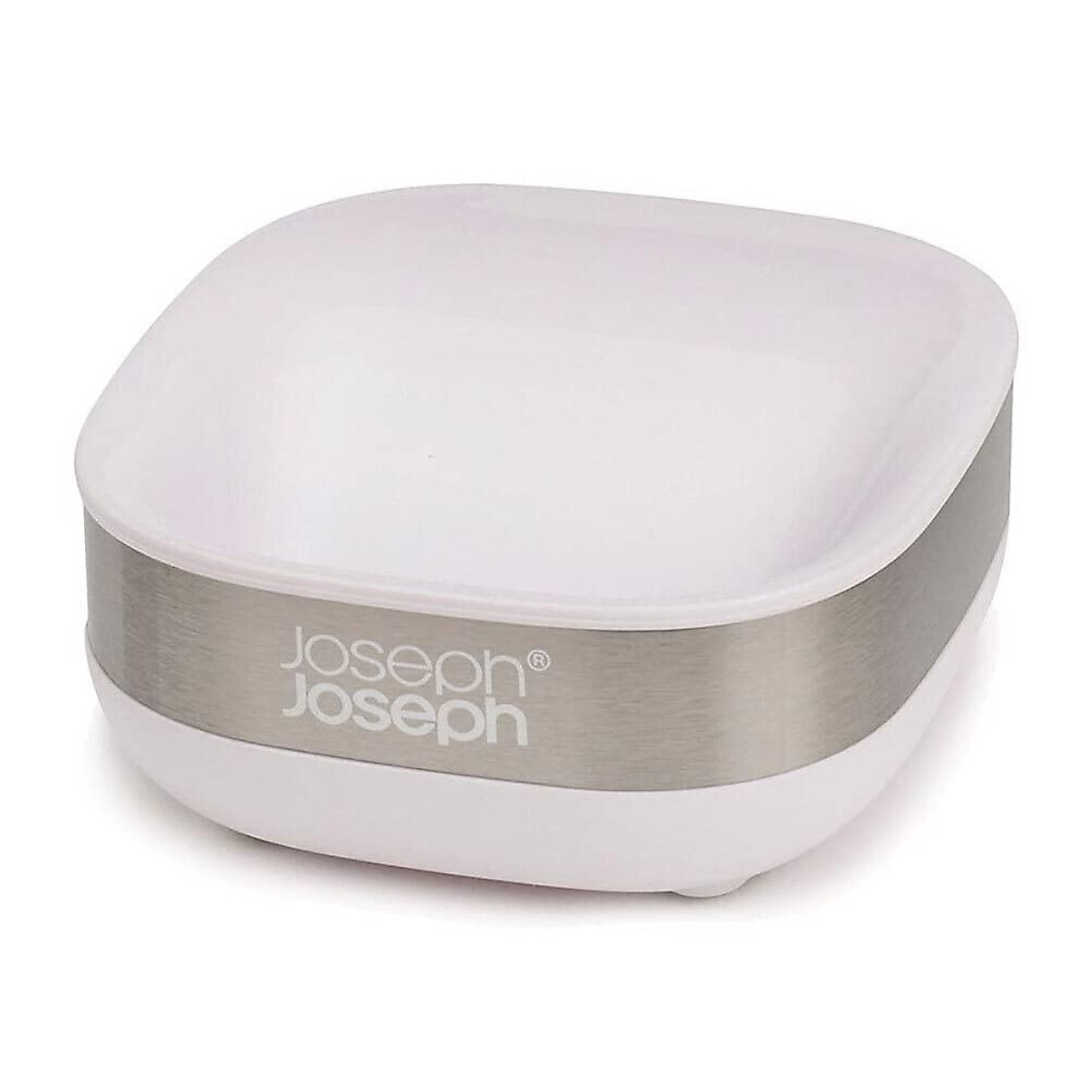 Joseph Joseph Slim Stainless-Steel Compact Soap Dish with Drain, One-Size, Stainless Steel