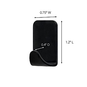 Command 3M [Removable]: Small Matte Black Hooks [4 Hooks/Pack] (Matte Black)
