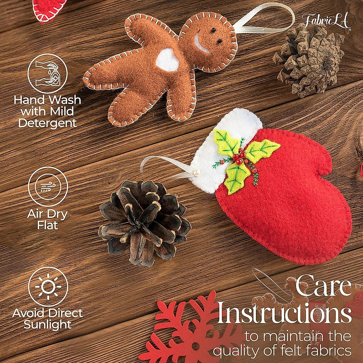 FabricLA Acrylic Felt Fabric - 72" Inch Wide 1.6mm Thick Non-Stiff Felt by The Yard - Use Felt Sheets for Sewing, Cushion, Padding, DIY Arts & Crafts - Black Fabric, 1 Yard