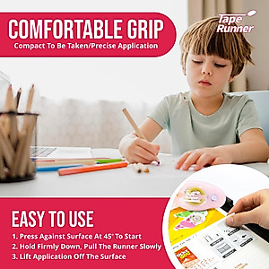 TapeRunner Double-Sided Adhesive Tape, 5/16 Inches by 315 Inches, Set of 5 Applicators