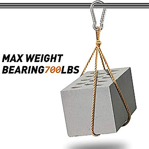 GRANDBUY 4 Inch Large Spring Snap Hook Carabiner, 304 Stainless Steel Snap Hook Heavy Duty Carabiner Clip, Stainless Steel Spring Snap Hook Carabiner Carabiner Outdoor (4 inch,2 Pack)