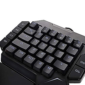 Diydeg Gaming Keyboard, Black RGB Blacklight Mechanical Keyboard, for Win 2000/Win XP/Win ME/Vista/Win7/Win8/WIN10