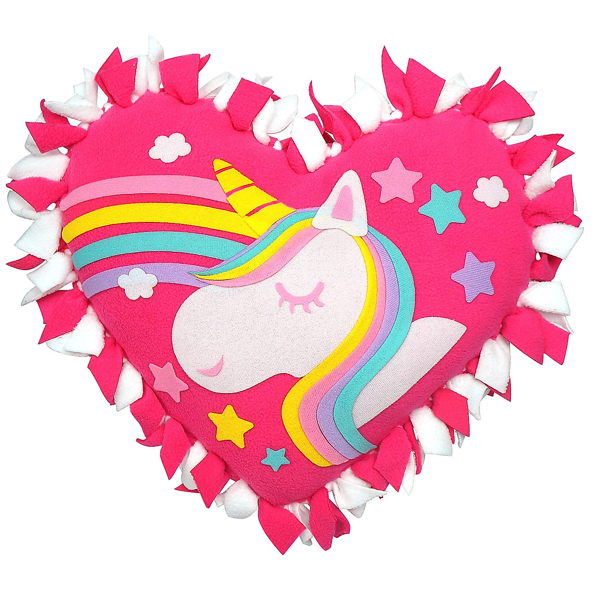 C.S. Kids Easy-to-Knot Unicorn Themed 3 in 1 DIY Kit | Fun DIY Arts and Craft Gifts Make Your Own for Kids | Educational Guides to Create Knotted Tote Bag, Pillow and Banner