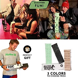 Buzzed Blocks Adult Drinking Game - 54 Blocks with Hilarious Drinking Commands and Games on 40 of Them | Perfect Pregame Party Starter | Entertaining Party Game for Adults