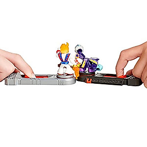Akedo - Ultimate Arcade Warriors Versus Pack Thunderwind Vs Burnout Mini Battling Action Figures Ready, Fight, Split Strike