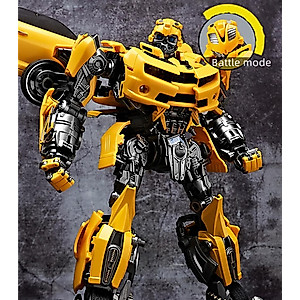 Lcfd Alloy Deformation Car Toys, 11 inch Big Size Movie Version, Manual Deformation Car Model Robot Toy, Action Figures,Exquisite Packaging, Gift for Fans (Bee Robot)
