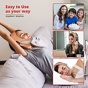 Face Slimming Strap Reusable Double Chin Reducer Adjustable Antiaging Face Lift Extra Grip Anti-wrinkle Face Slimmer V Line Face Lifting Mask Chin Strap - Orange