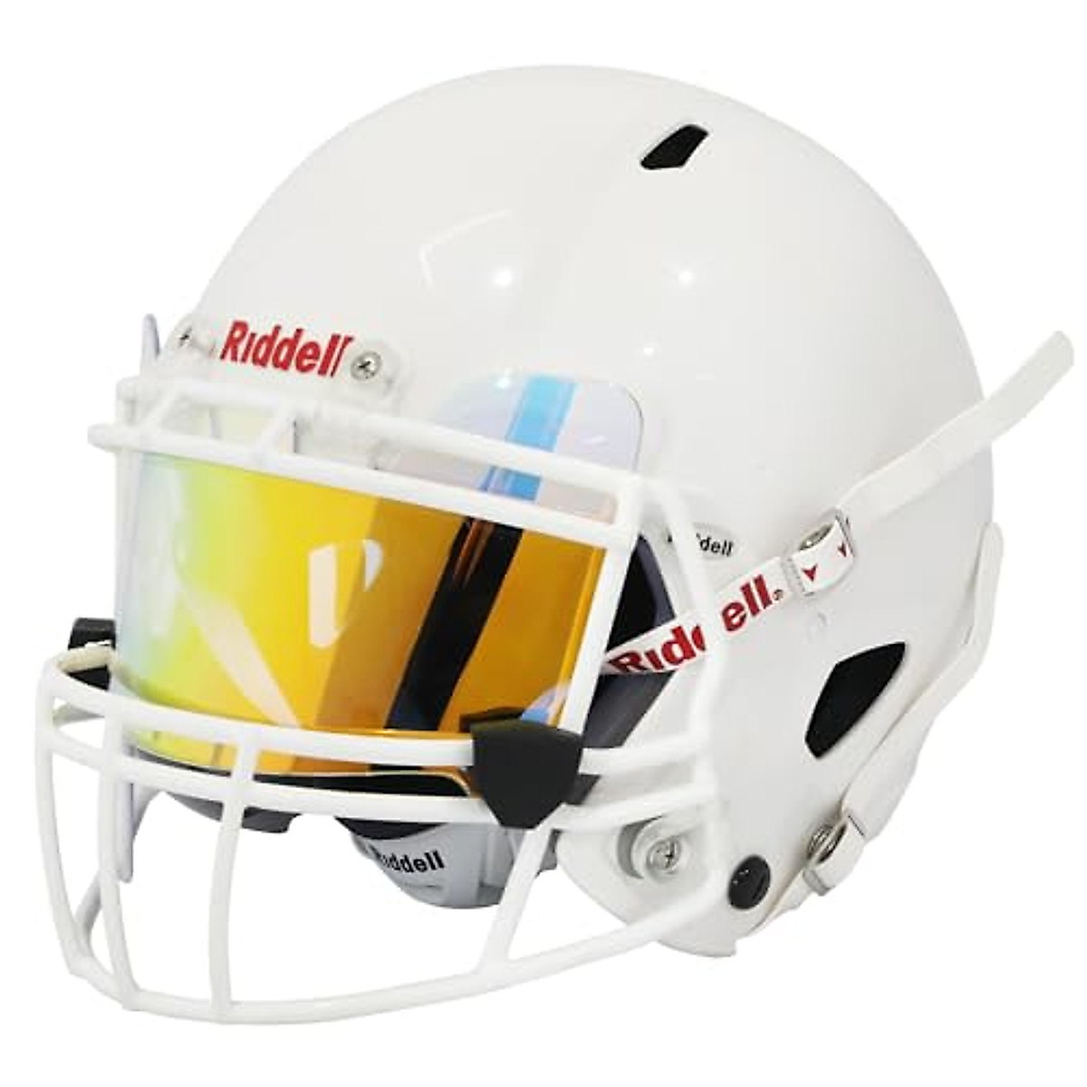Clear Gold Football Visor, Football Helmet Visor for Adults&Youth, Eye Shield Visor with Football Visor Clips, Easy Install Football Visors for Helmet Football Protection Gear