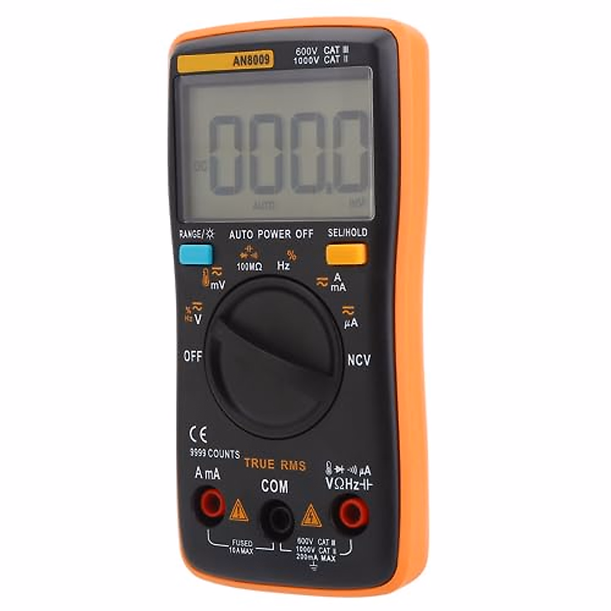 Oumefar Portable Digital Electrical Multimeter, AN8009 Digital Multimeter Auto Range True RMS AC/DC Voltage Electronic Meter Testing Measuring Tools