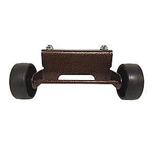 Hiland SGT-WHLS-BRZ Wheel Set for Square Glass Tube Patio Heater, One Size Fits All, Hammered Bronze