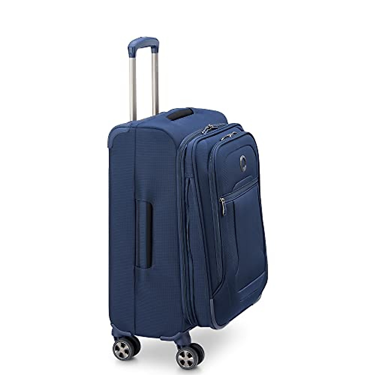 DELSEY Paris Helium DLX Softside Expandable Luggage with Spinner Wheels, Navy Blue, Carry on 20 Inch