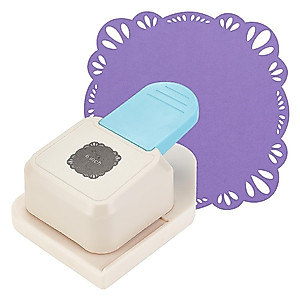 FINGERINSPIRE Paper Corner Punch 6 inch Full-Edge Paper Punch Raindrop Wreath Shape Embossing Punch Square Lever Action Craft Puncher for Photo Card Making Paper Cutter Scrapbooking Supplies