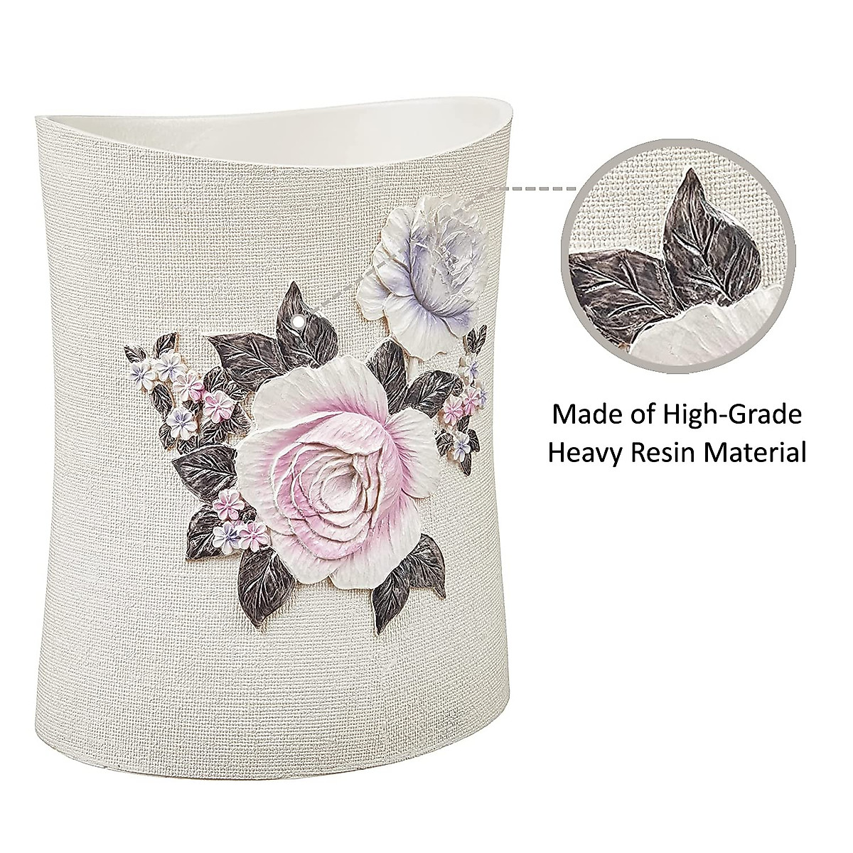 Popular Bath Waste Basket, Michelle Collection, 10x8, Lilac