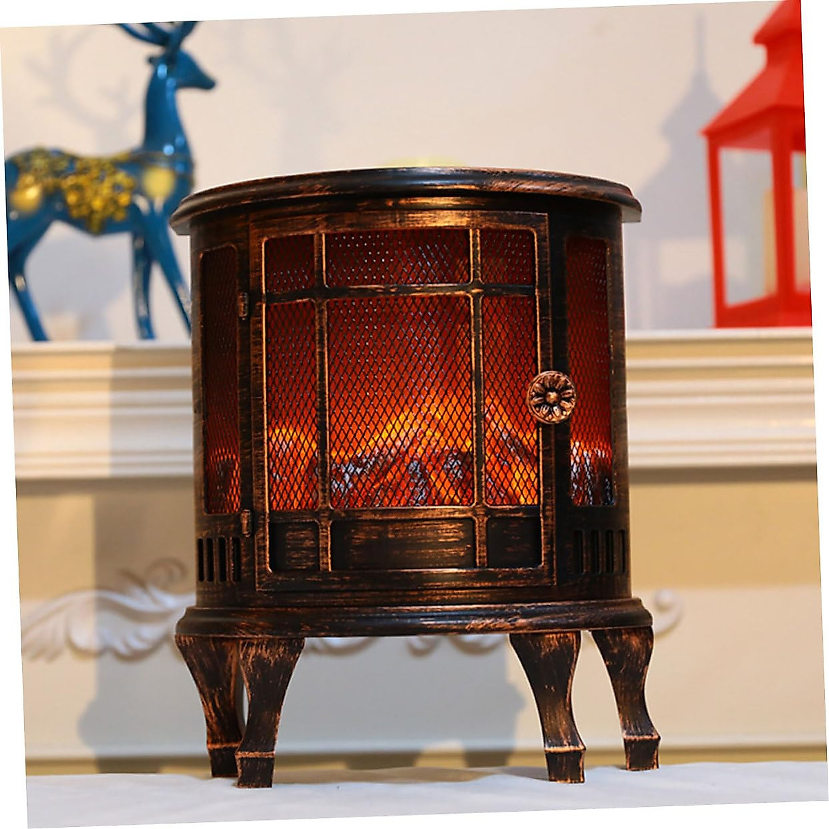 Abaodam Fireplace Corner Adornment Decorative Lamp Living Room Decoration Powered Rhythm for Party