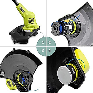 Trimmer String for Ryobi One+,Line String Trimmer Replacement Spool(AC14RL3A) and Cap(AC14HCA ),11 FT 0.065-Inch Compatible with Ryobi 18v,24v,40v Cordless String Trimmer(6 Trimmer Line,1 Trimmer Cap)